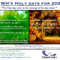 Significance of the Holy Days | Torah Family