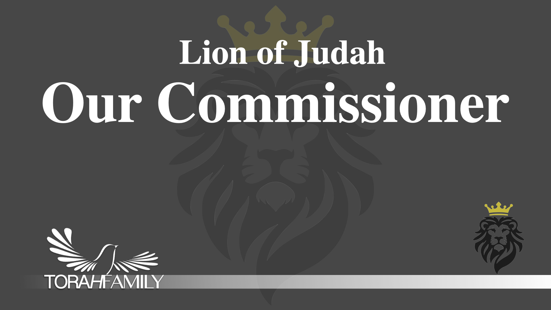 The Lion of Judah, Our Commissioner | Torah Family
